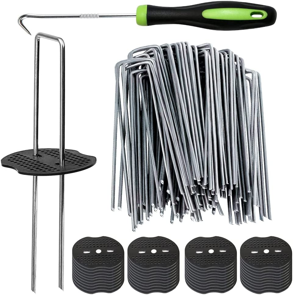 Tent Pegs Metal Heavy Duty 100-Pack With Washers - 6" Galvanized Steel ...