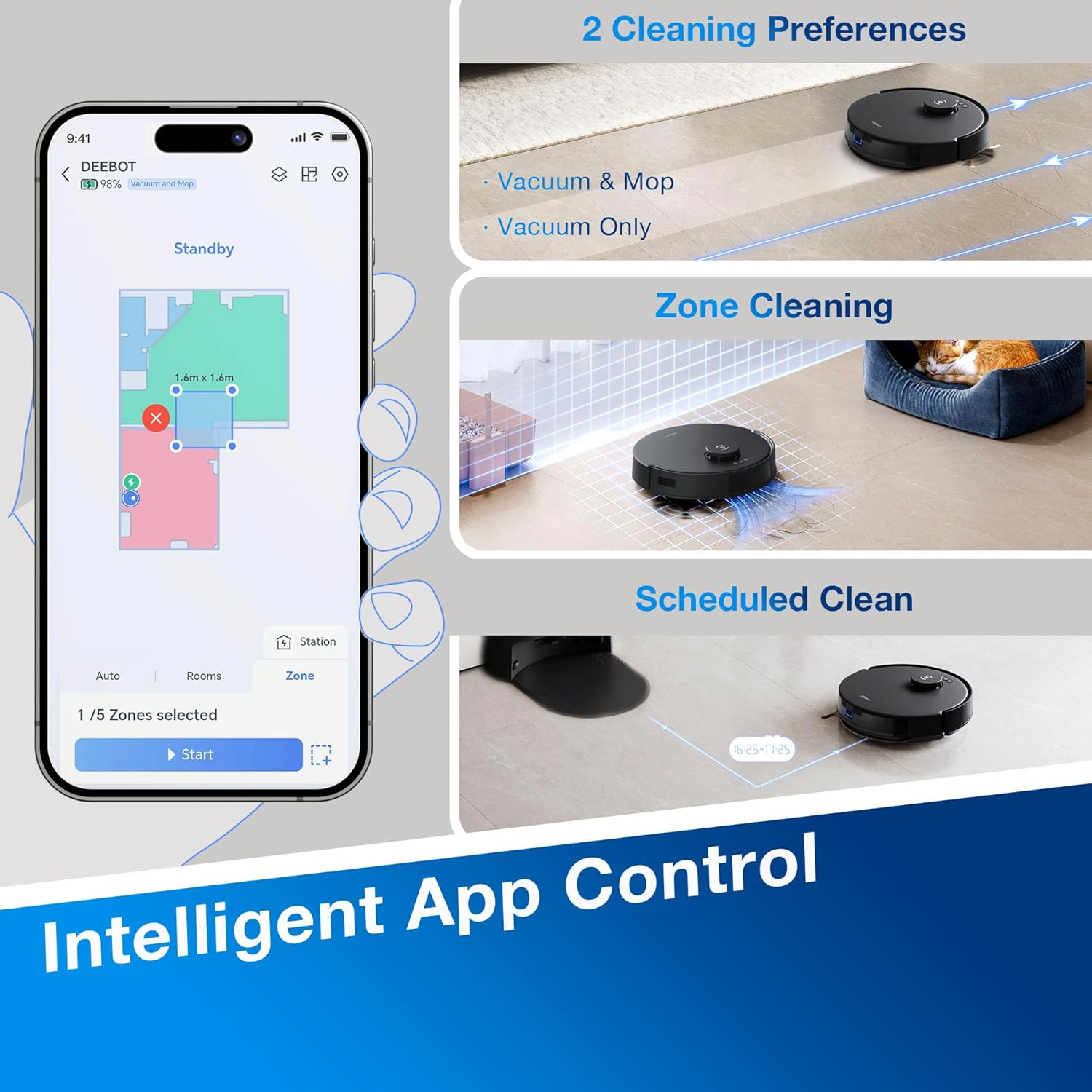【N8+ Upgrade】ECOVACS DEEBOT N20 Plus Robot Vacuum Cleaner and Mop ...
