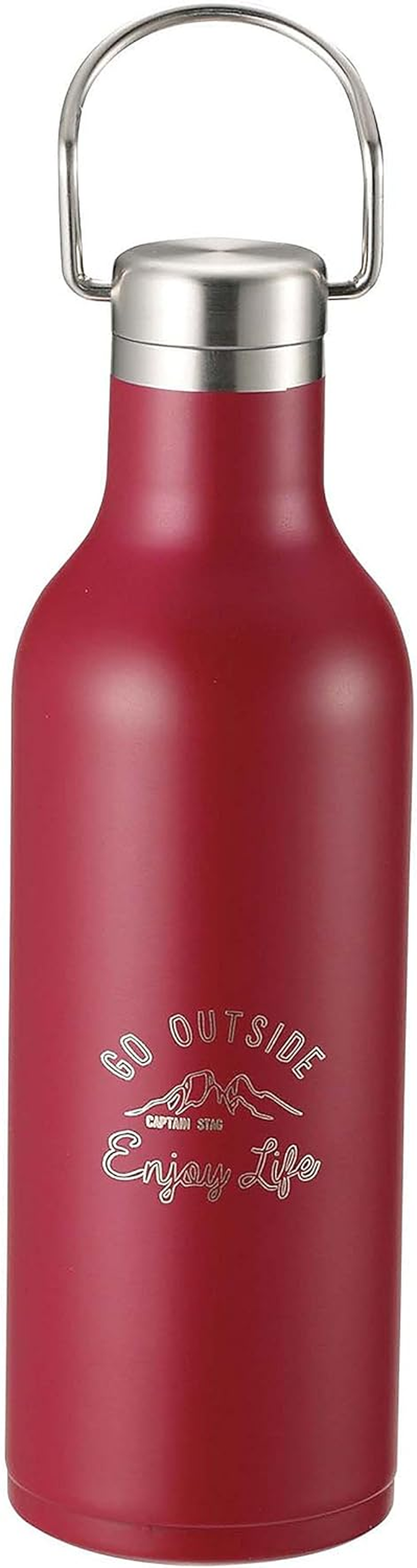 Captain Stag UE-3426 Sports Bottle, Direct Drinking, Double Stainless ...