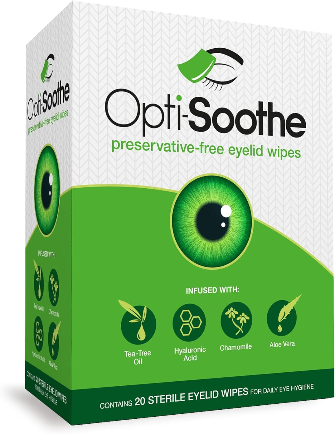 Opti-Soothe Preservative-Free Eyelid Wipes - Moist Towelette for Daily ...