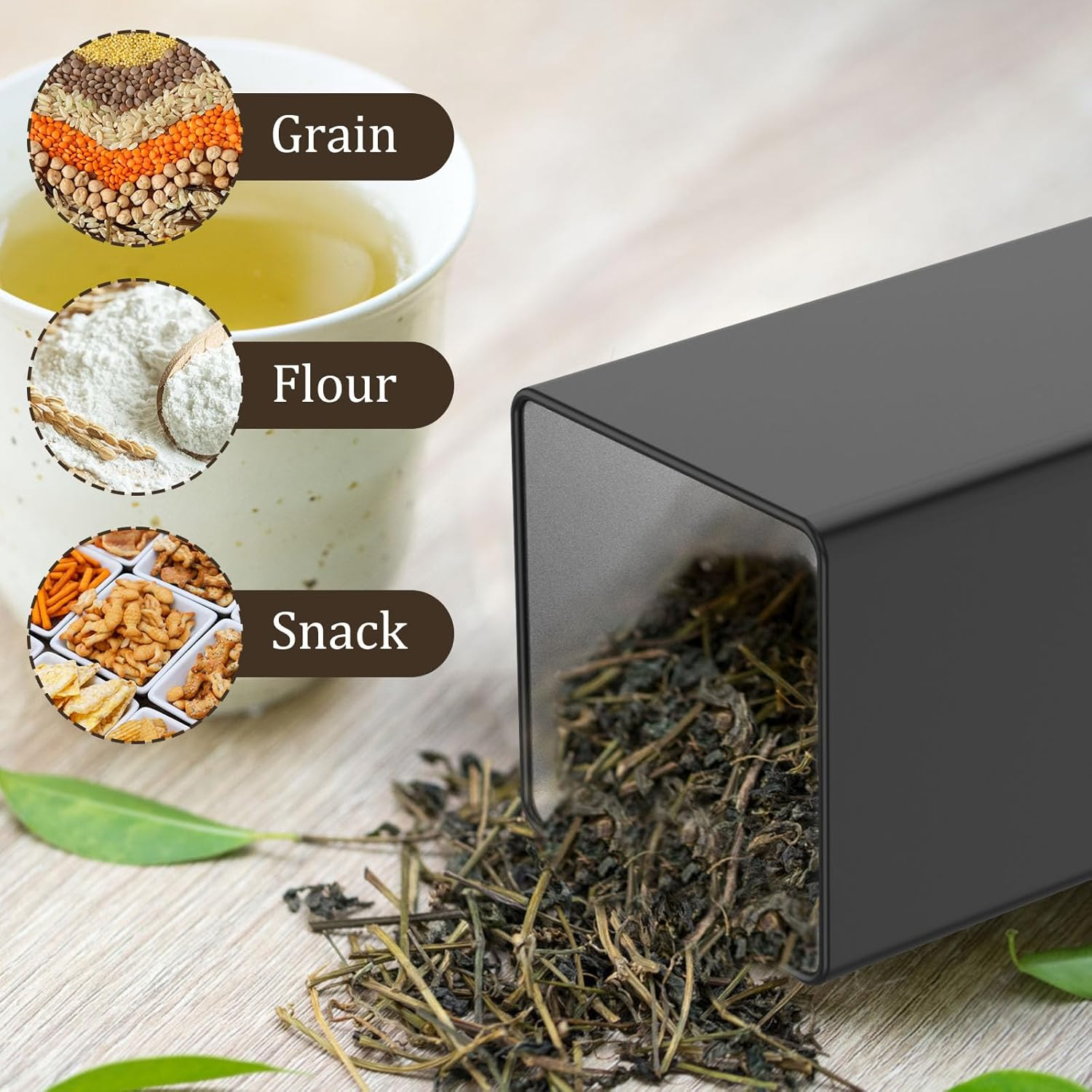 Tea Coffee Sugar Canister 1000 Ml Metal Coffee Tea Sugar Container with ...