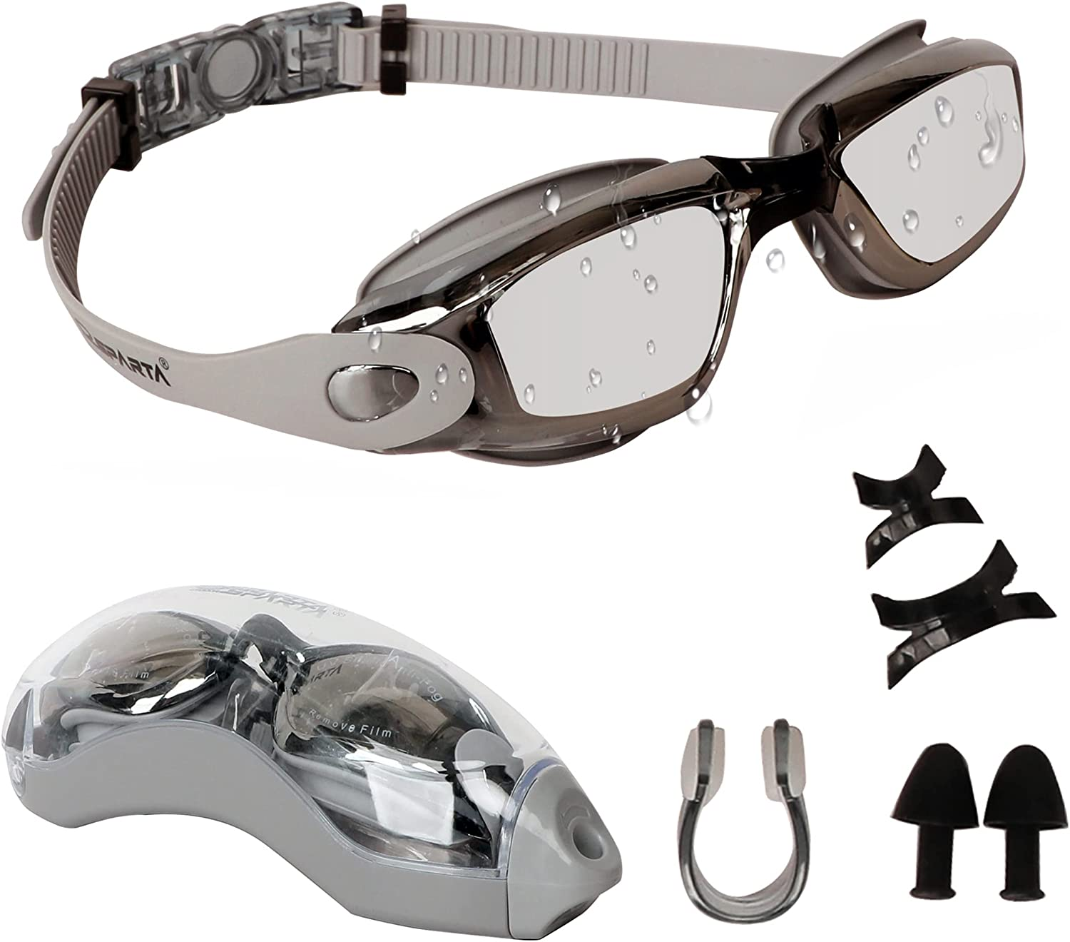 Outdoor Sparta Wide View Swim Goggles, anti Fog Clear No Leaking UV ...