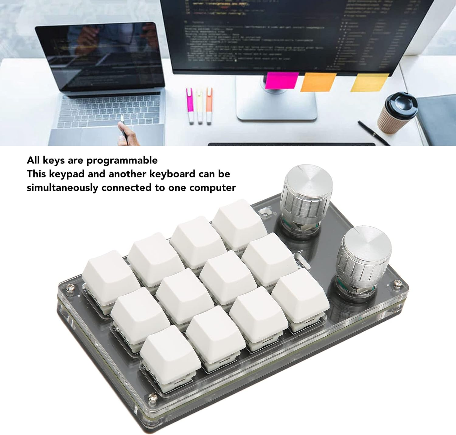 One Handed Macro Mechanical Keyboard, Mini Bluetooth Programmable ...
