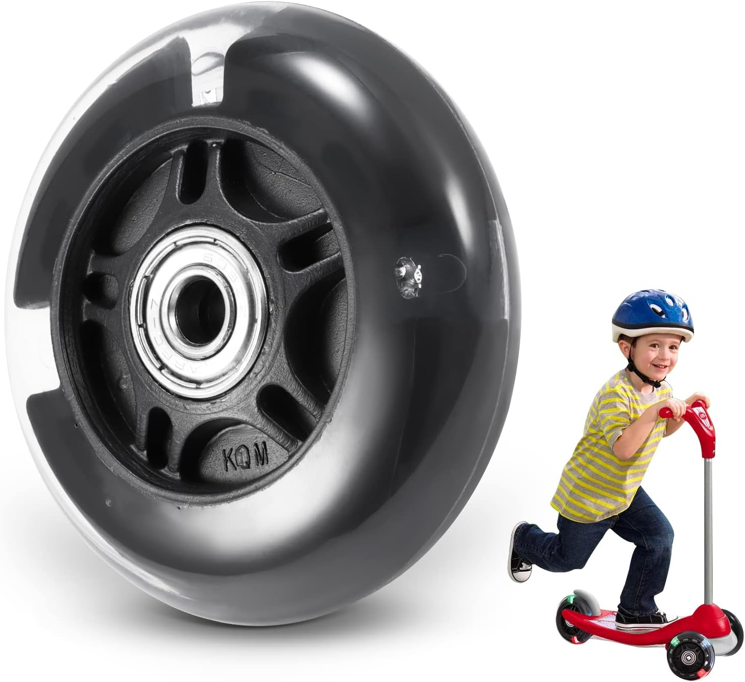 SCOOTER REPLACEMENT WHEELS, LED Flash Wheel 80MM, Mini Maxi Micro ...