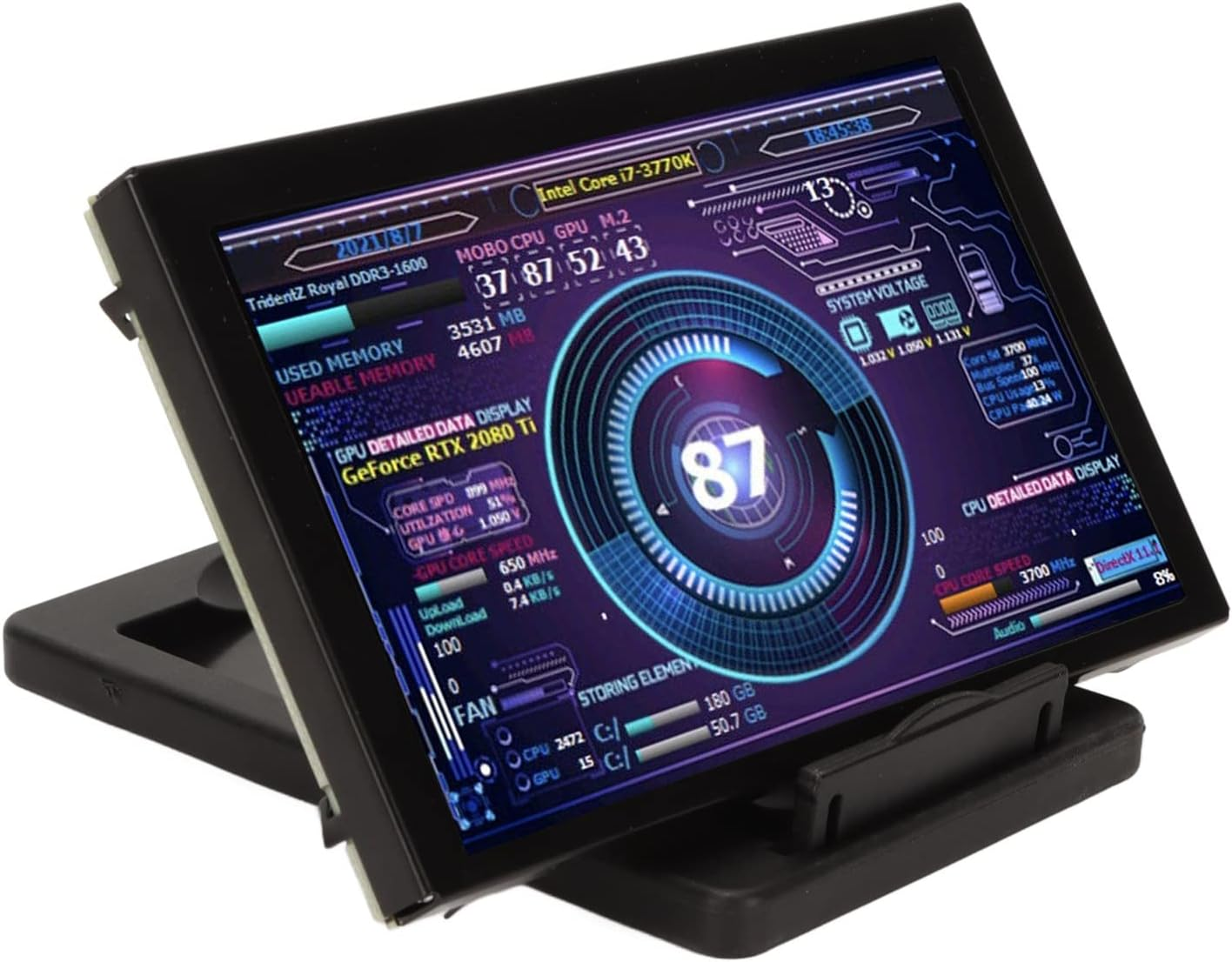 5 Inch Computer Temp Monitor, USB Mini Screen AIDA64 PC CPU RAM HDD ...