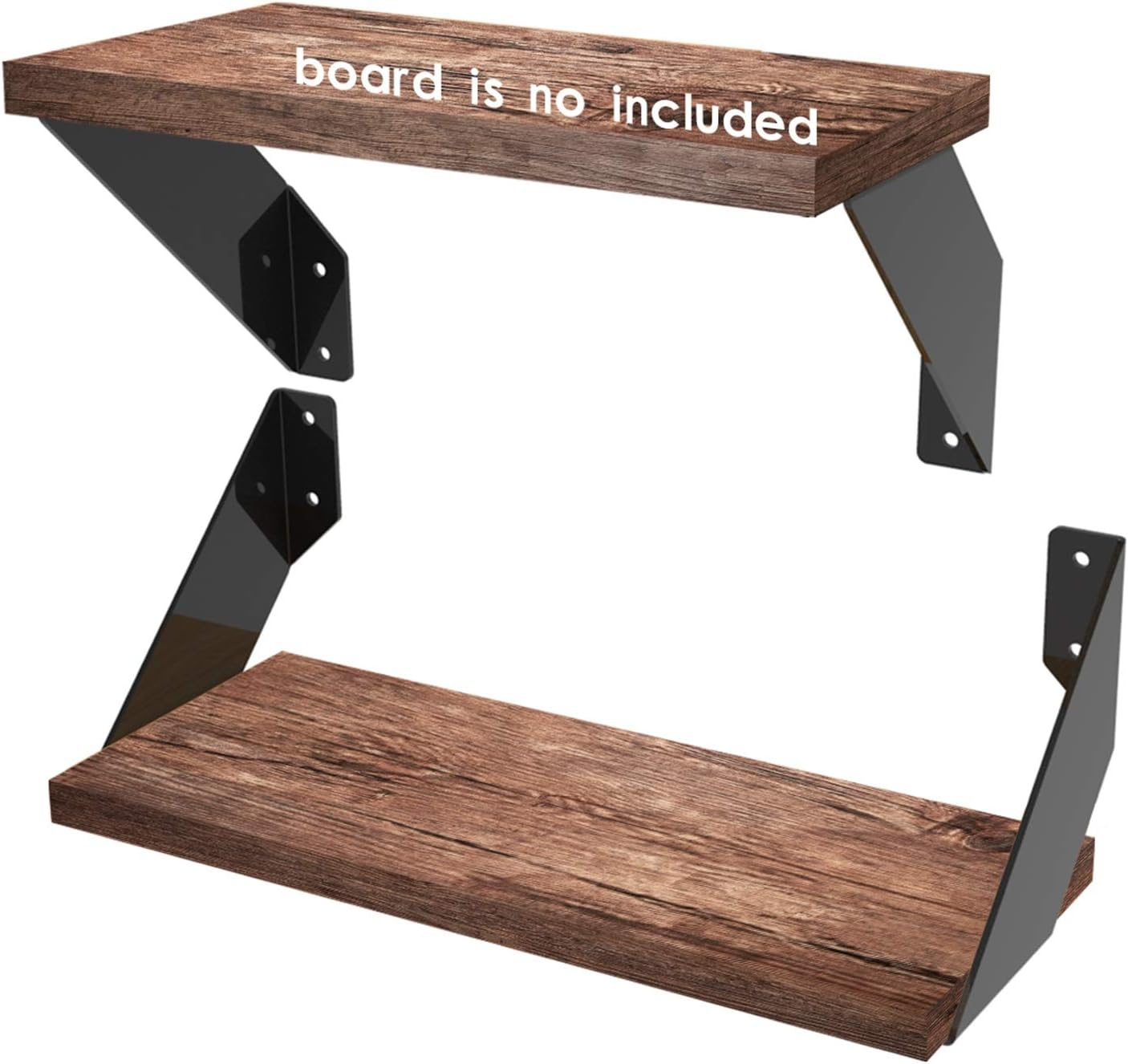 Heavy Duty Angle Shelf Brackets 8 Inch Anti-Rust Floating Shelves ...