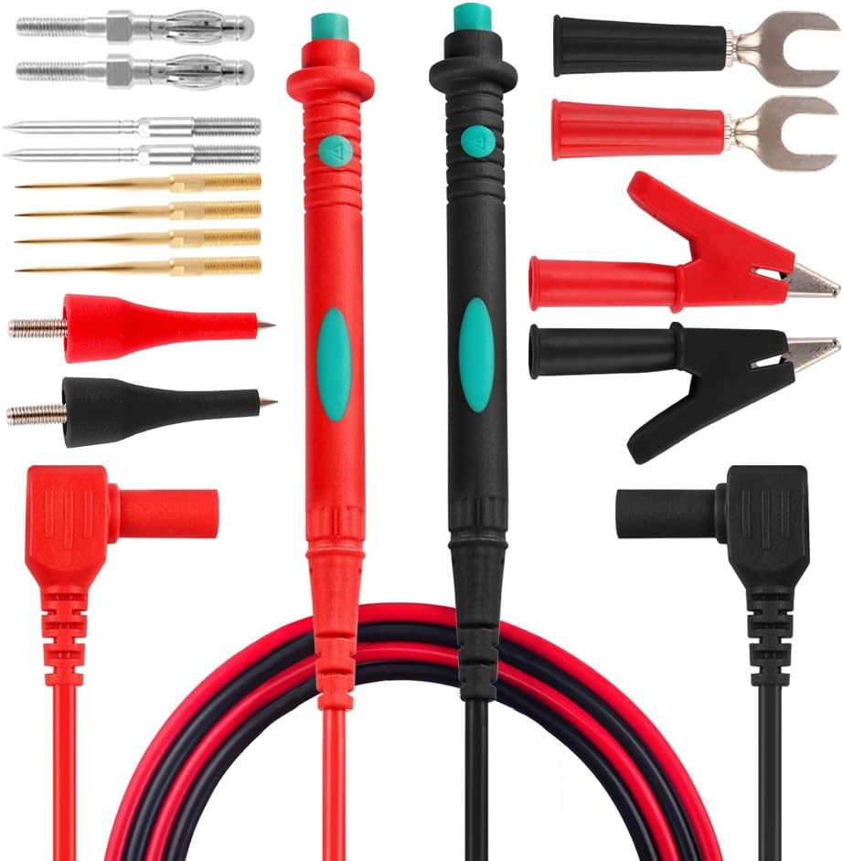Multimeter Test Leads Kit, Digital Multimeter Leads with Alligator ...